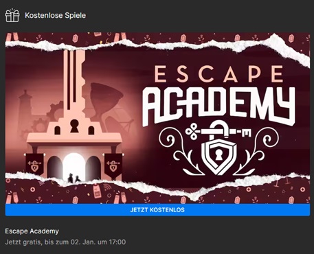Epic Games Freebie: Escape Academy (PC) komplett kostenlos! | SpieleKauf