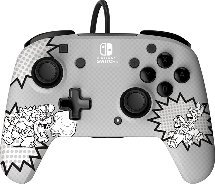 PDP Switch Rematch Wired Controller Super Mario Comic Attack (Switch ...