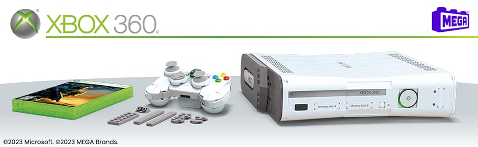 MEGA Microsoft Xbox 360 Modell Bauset zum Nachbauen mit 1342 Teilen ...